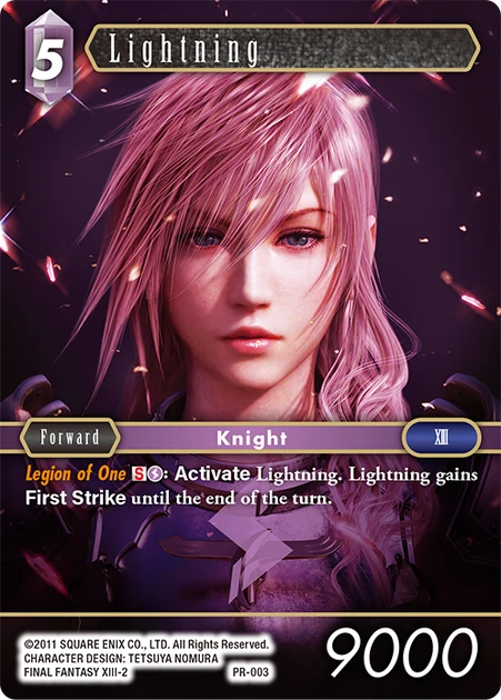 Lightning (PR-003) | Final Fantasy Card Game Wikia | Fandom