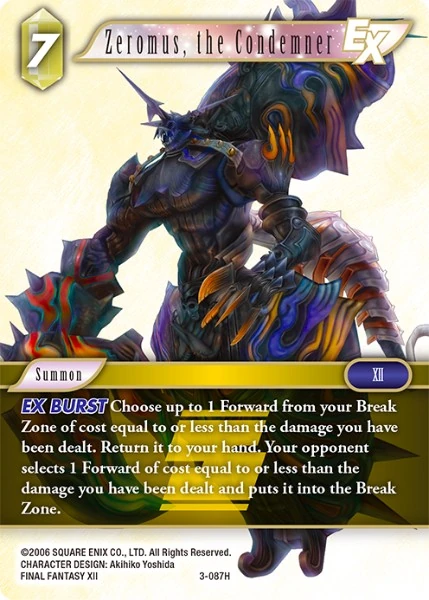 Zeromus, the Condemner (3-087) | Final Fantasy Card Game Wikia | Fandom