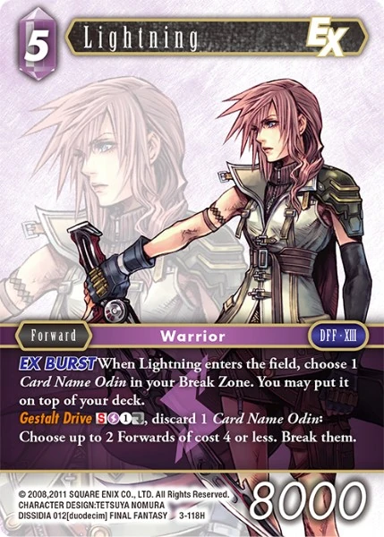 Lightning (3-118) | Final Fantasy Card Game Wikia | Fandom