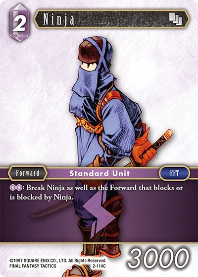 Ninja (2-114) | Final Fantasy Card Game Wikia | Fandom