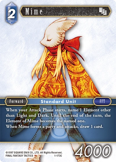 Mime (1-173) | Final Fantasy Card Game Wikia | Fandom