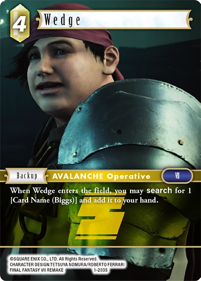 Wedge (1-203) | Final Fantasy Card Game Wikia | Fandom