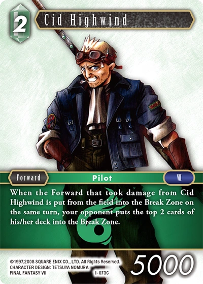 Cid Highwind (1-073) | Final Fantasy Card Game Wikia | Fandom