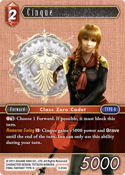 Cinque (3-014) | Final Fantasy Card Game Wikia | Fandom