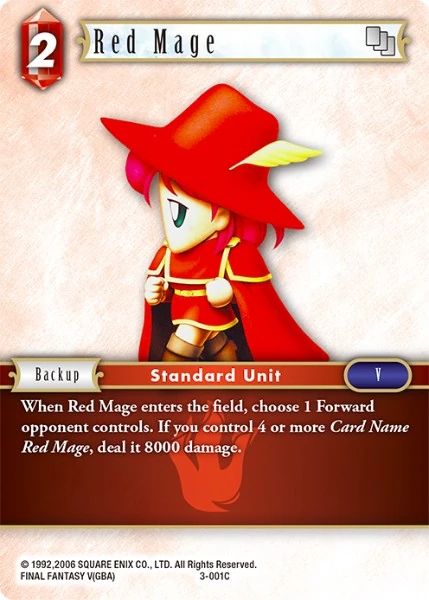 Red Mage (3-001) | Final Fantasy Card Game Wikia | Fandom
