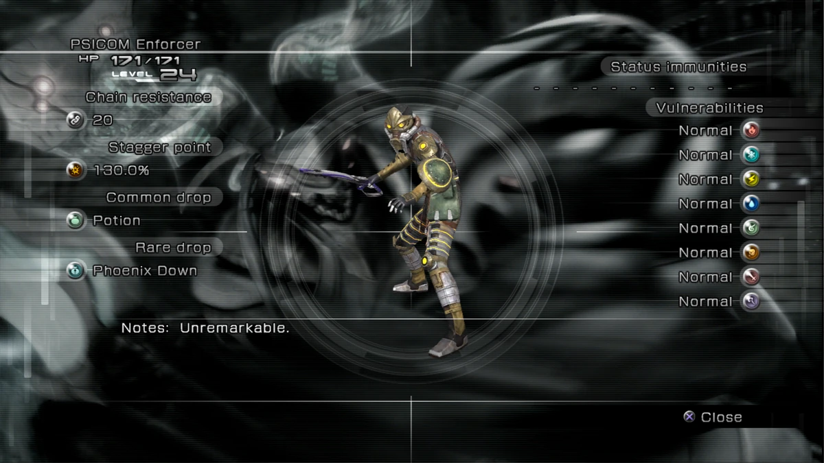 Datalog (Final Fantasy XIII)/Enemy Intel | Final Fantasy Wiki | Fandom