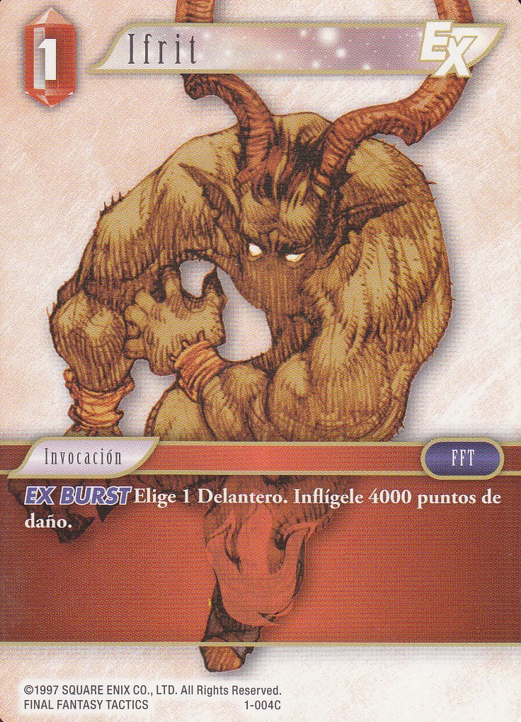 Ifrit (1-004C) | Wikia Final Fantasy Trading Card Game | Fandom