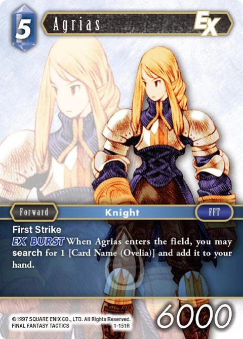 Agrias (1-151R) | Wikia Final Fantasy Trading Card Game | Fandom