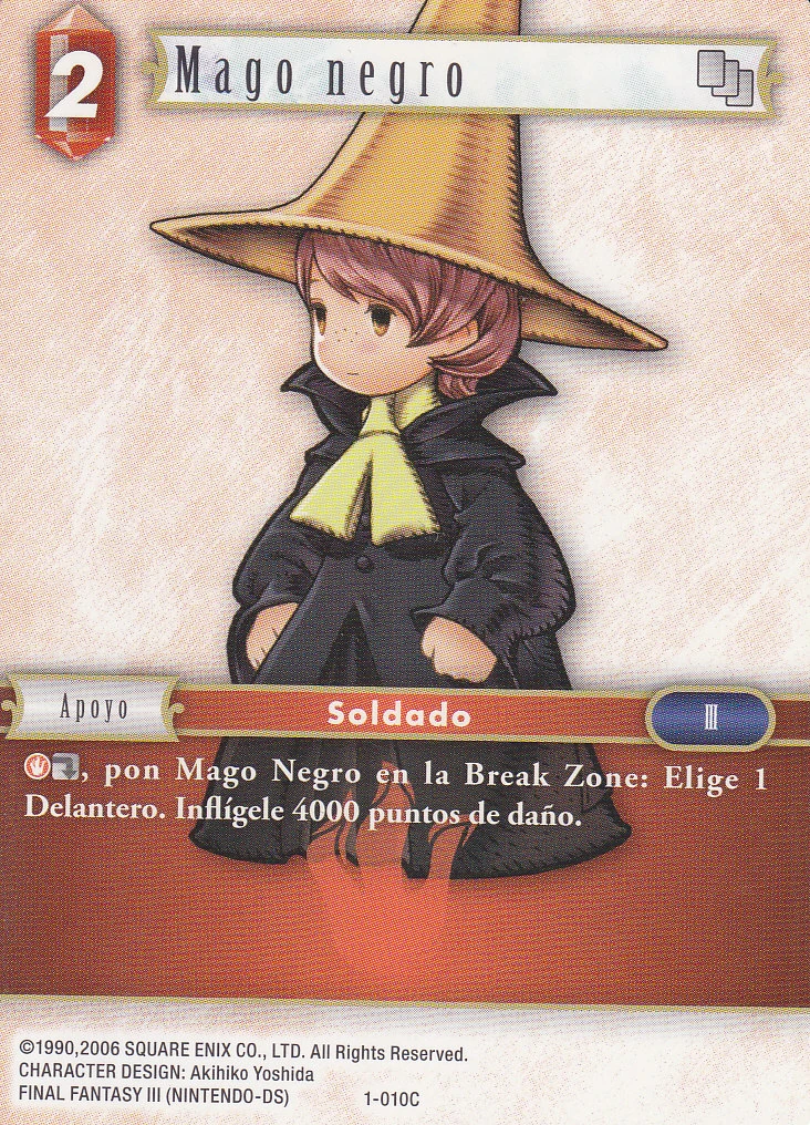Mago negro (1-010C) | Wikia Final Fantasy Trading Card Game | Fandom