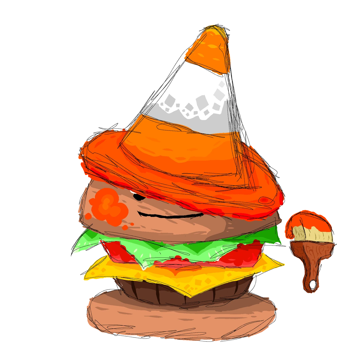 Traffic Cone Burger | Find the Burgers Wiki | Fandom