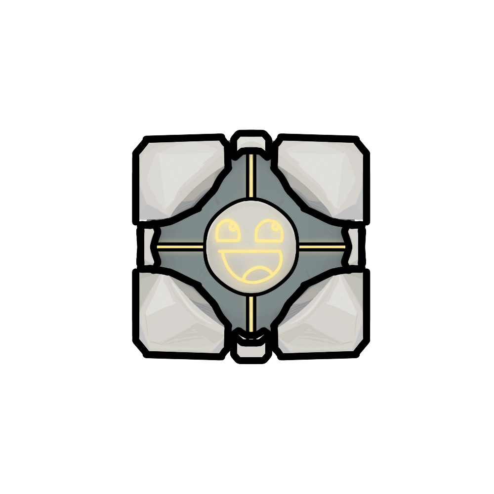 Epic Companion Cube | Find the Epic Faces Wiki | Fandom