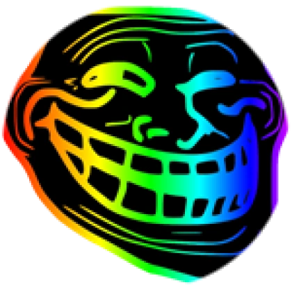 Cartoony Rainbow Trollface | Find The Trollfaces Wiki | Fandom