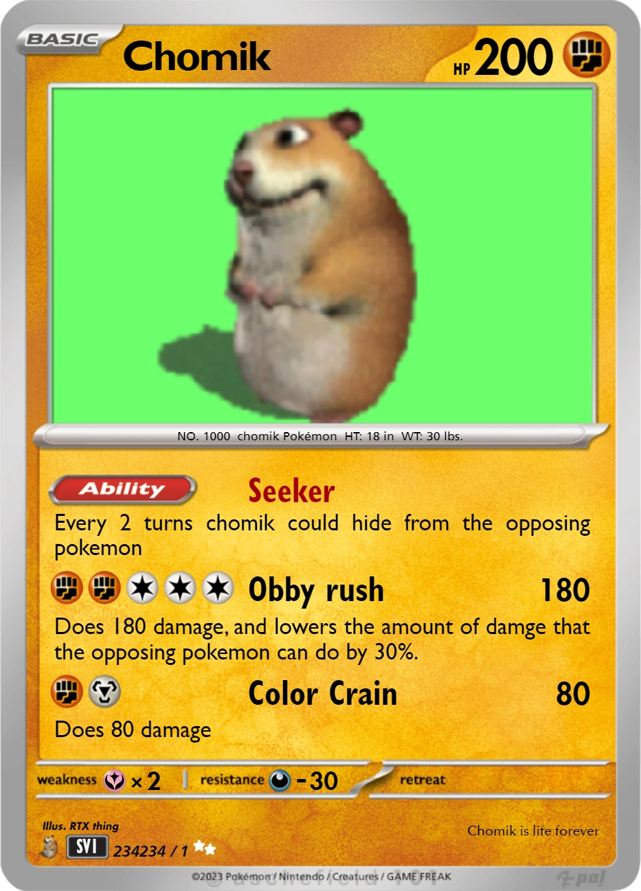 Chomik Card | Findthechomiks fanon Wiki | Fandom