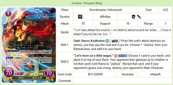 Joshua (B11) | Basil's Cipher Tier List | Fandom