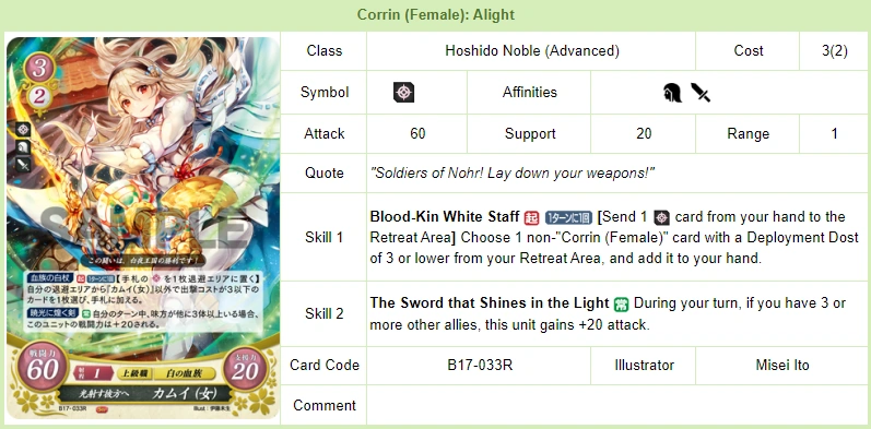 Corrin F (B17) | Basil's Cipher Tier List | Fandom