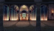 Ylisstol's palace as it appears in Fire Emblem Heroes.