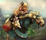 Elise wielding the Mushroom Staff.