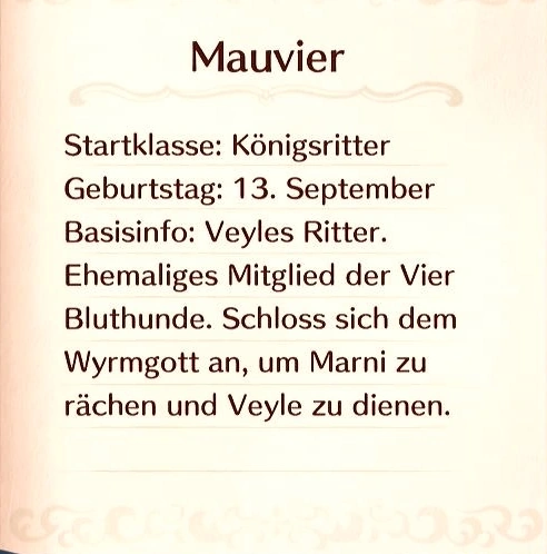 Mauvier/Wissenswert | Fire Emblem Wiki | Fandom