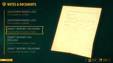 Draft Report on Henry (2) - Firewatch Wiki