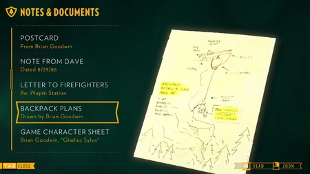 Backpack Plans - Firewatch Wiki