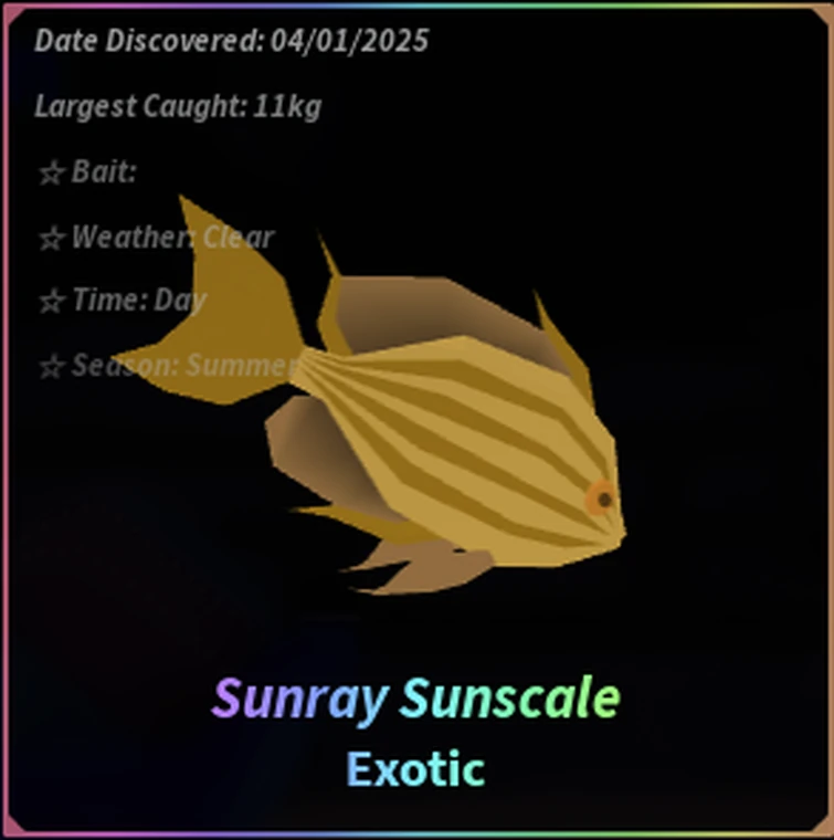 Sunray Sunscale | Fisch Wiki | Fandom