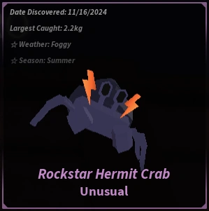 Rockstar Hermit Crab | Fisch Wiki | Fandom
