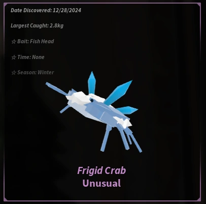 Frigid Crab | Fisch Wiki | Fandom