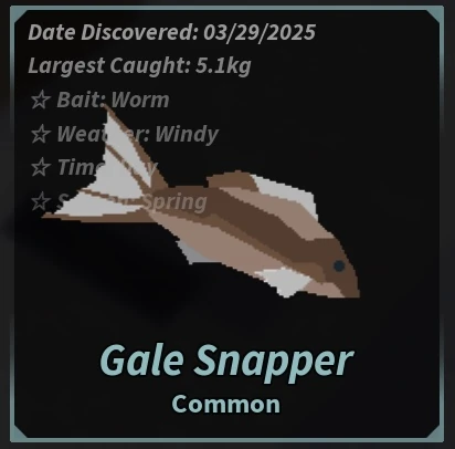 Gale Snapper | Fisch Wiki | Fandom