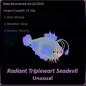 Radiant Triplewart Seadevil | Fisch Wiki | Fandom