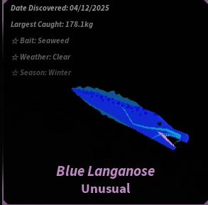 Blue Langanose | Fisch Wiki | Fandom