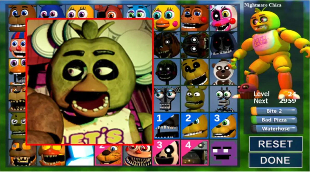 Chica The Chicken FNAF 1 In Fnaf World (ZBonnieXD) | Five Nights at ...