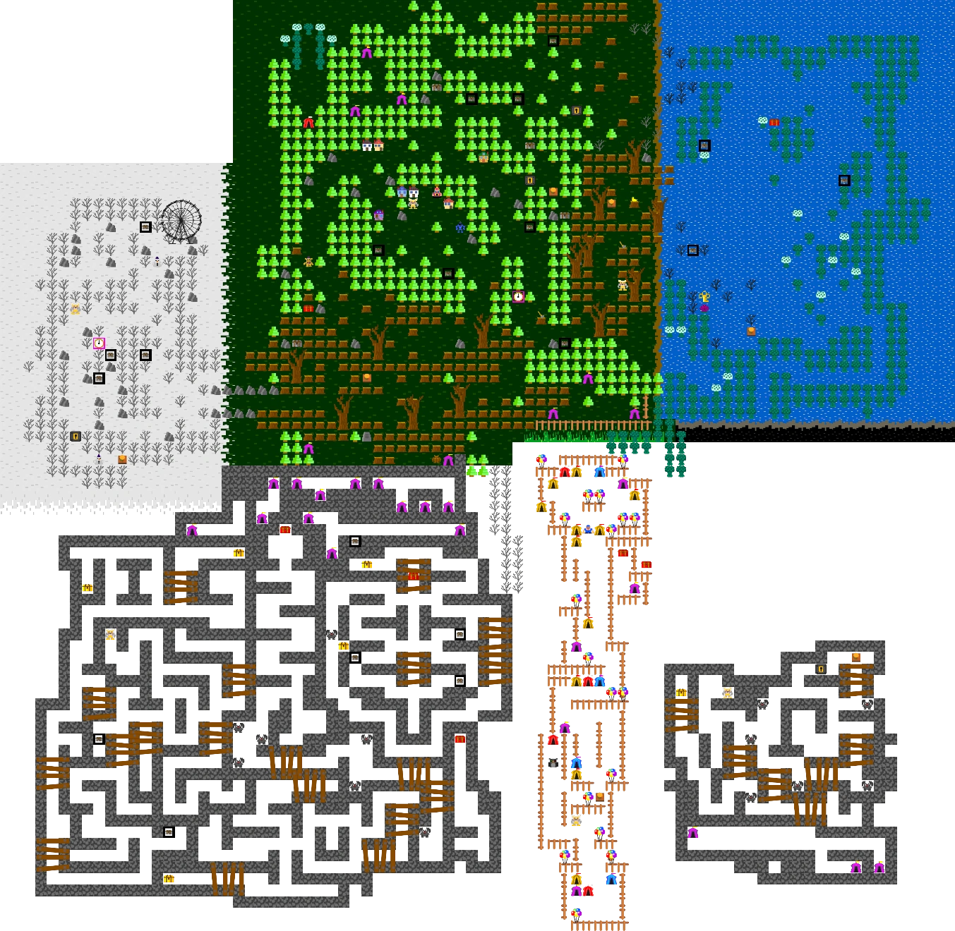 Fnaf world map