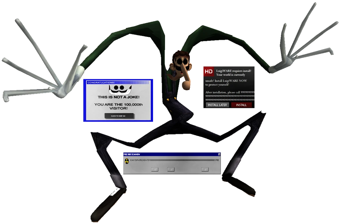 VIRUS Luigi | Five Nights at Wario's Wiki | Fandom