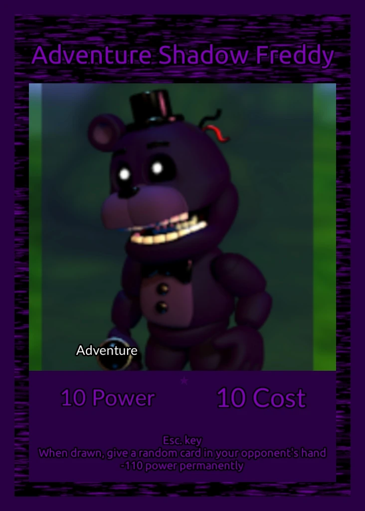 Adventure Shadow Freddy | Five Nights of Card Battles! Official Wiki | Fandom