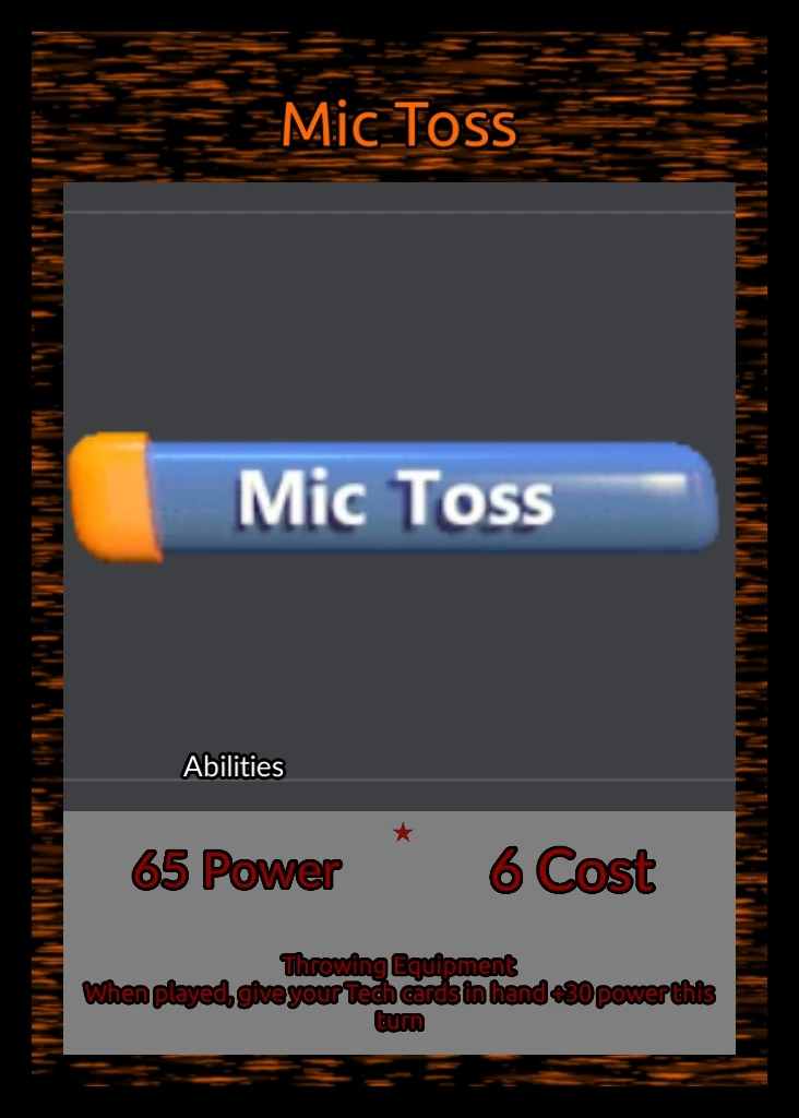 Mic Toss | Five Nights of Card Battles! Official Wiki | Fandom