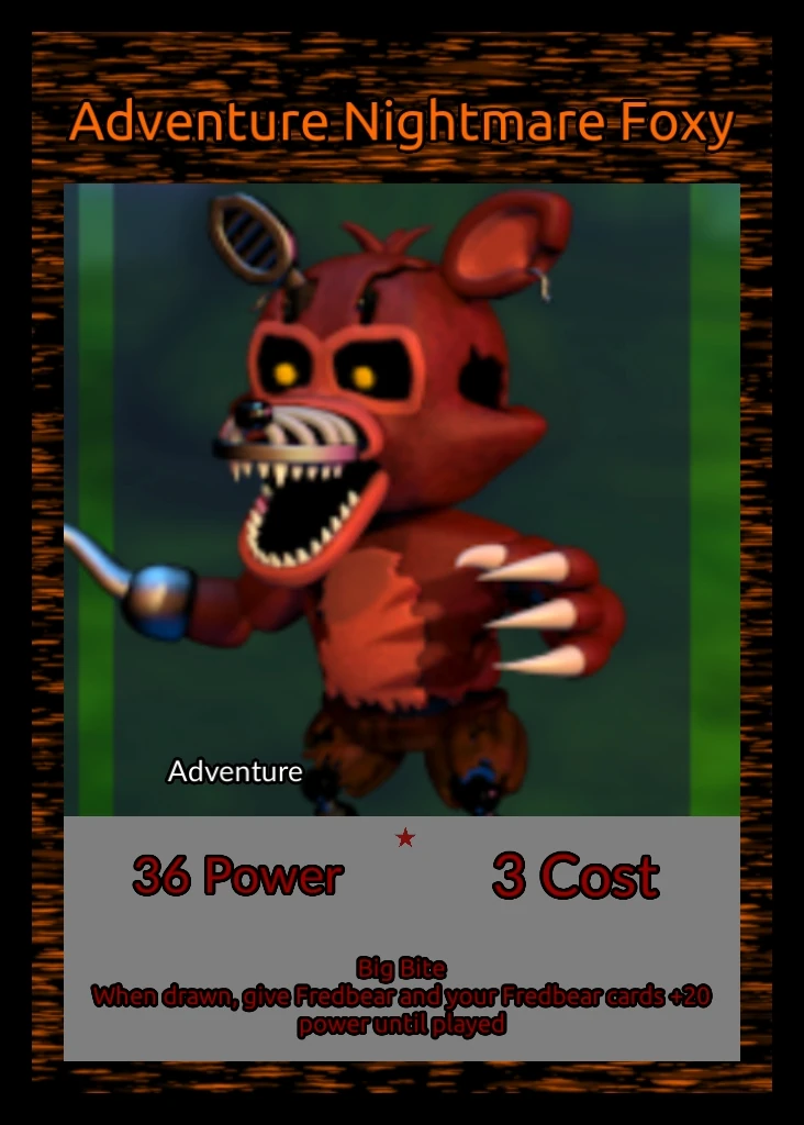 Adventure Nightmare Foxy | Five Nights of Card Battles! Official Wiki ...