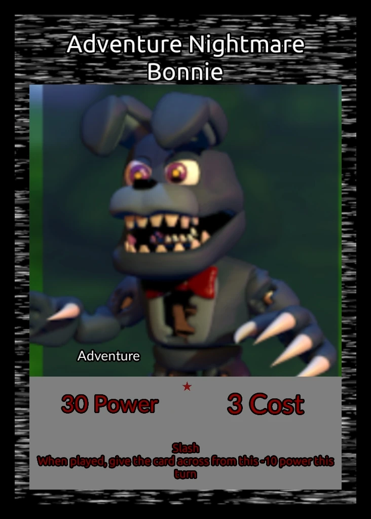 Adventure Nightmare Bonnie | Five Nights of Card Battles! Official Wiki ...