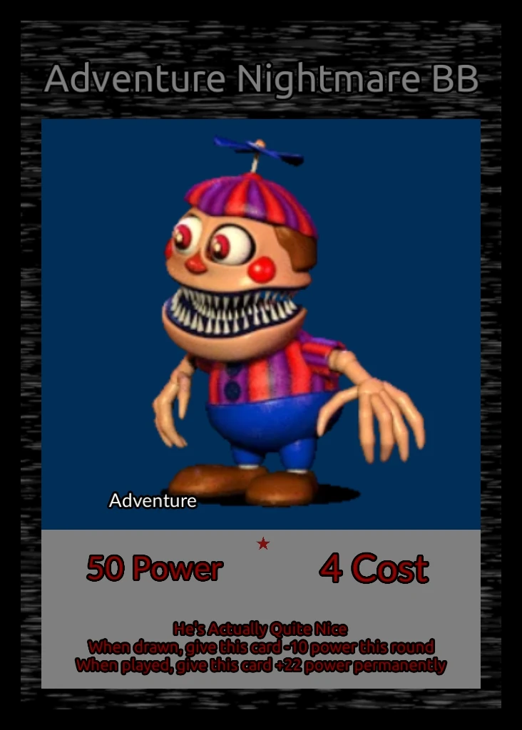 Adventure Nightmare BB | Five Nights of Card Battles! Official Wiki ...