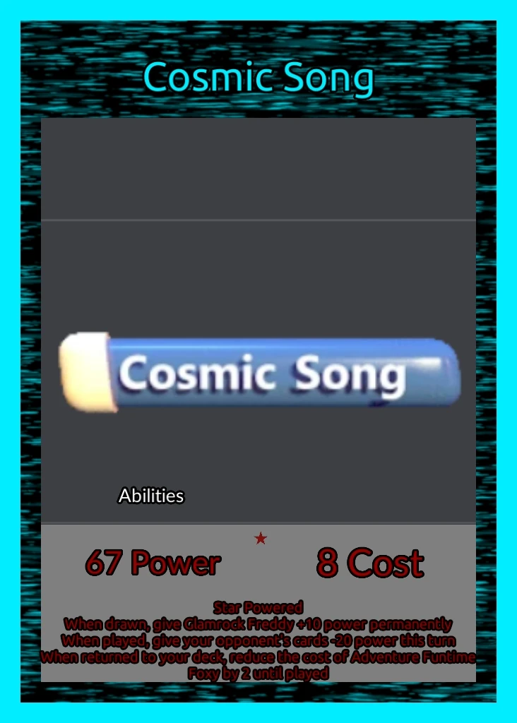Cosmic Song | Five Nights of Card Battles! Official Wiki | Fandom