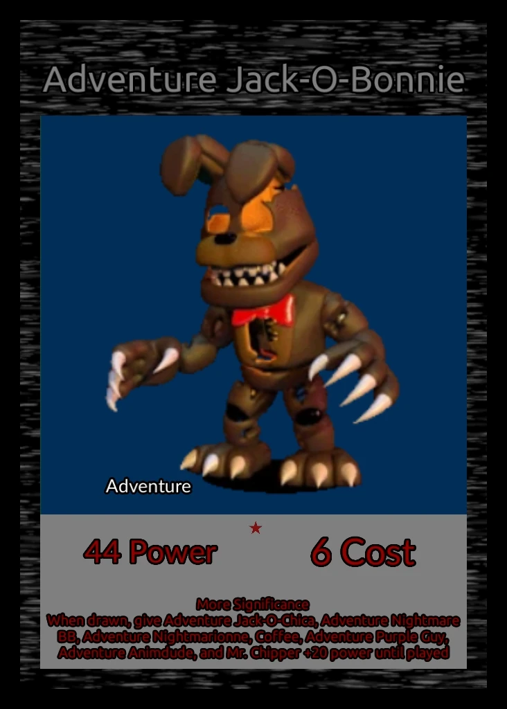 Adventure Jack-O-Bonnie | Five Nights of Card Battles! Official Wiki ...