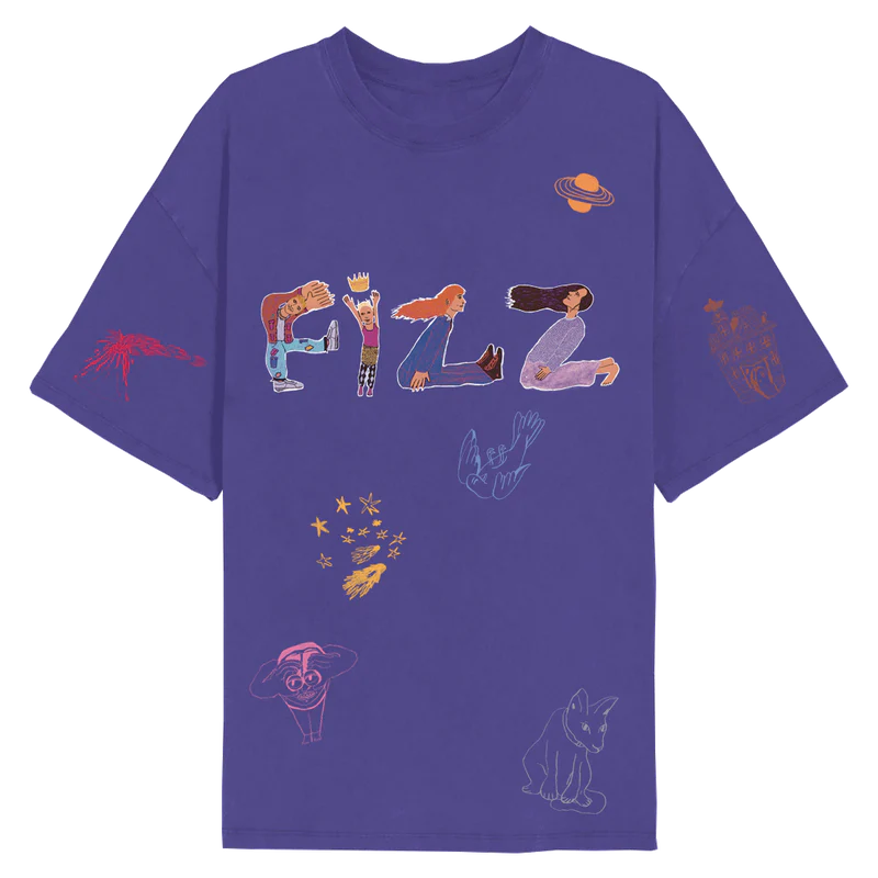 Fizz Scattered Print Logo Tee- Purple | Fizz Wiki | Fandom