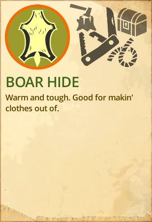 Boar Hide | Flame in the Flood Wiki | Fandom