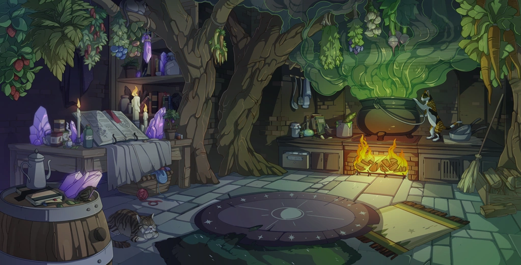 Scene: Witch's Kitchen | Flight Rising Wiki | Fandom