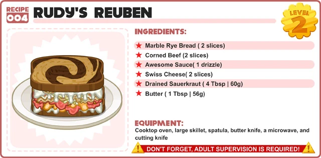Rudy's Reuben | Flipline Studios Wiki Español | Fandom