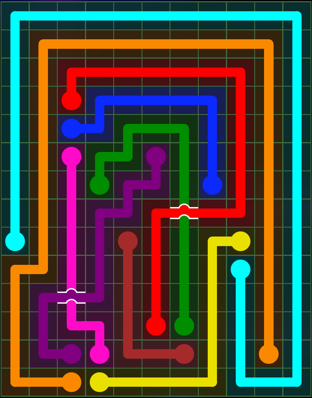 Extreme Rectangle Pack Levels (91-120)/Bridges | Flow Free Wiki | Fandom