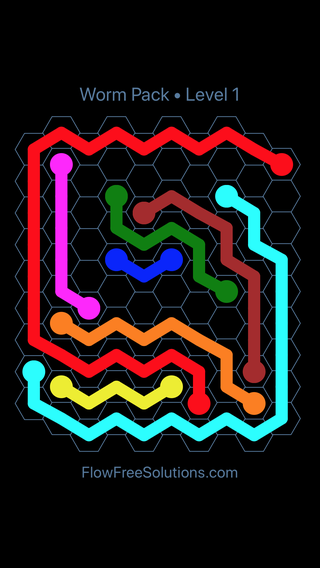 Worm Pack Levels 1 30hexes Flow Free Wiki Fandom
