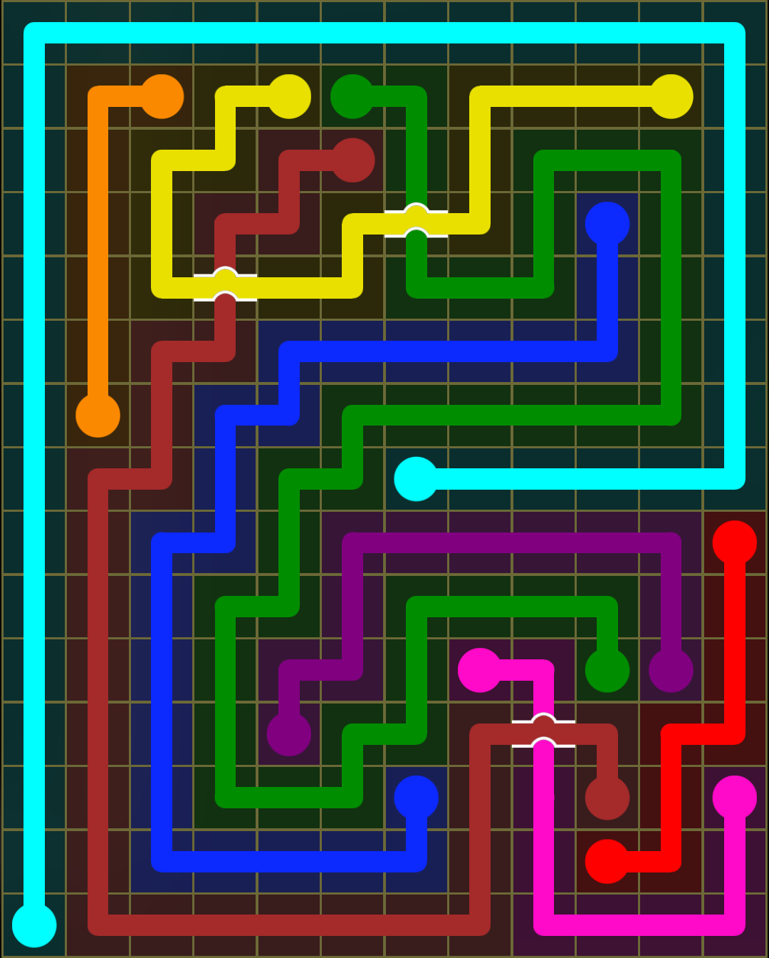 12x15 Mega Mania Levels (121-150)/Bridges | Flow Free Wiki | Fandom
