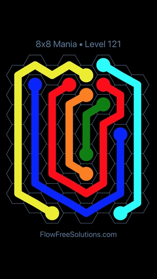 8x8 Mania Levels (121-150)/Hexes | Flow Free Wiki | Fandom