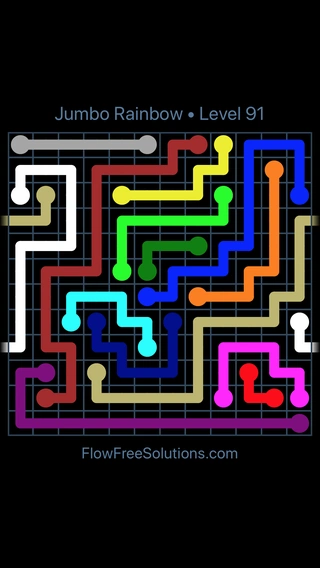 Jumbo Rainbow Levels (91-120)/Warps | Flow Free Wiki | Fandom