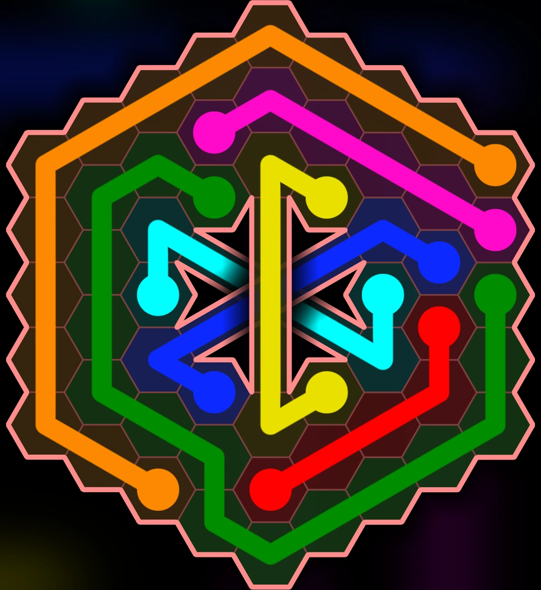 Hexing Pack Levels (61-90)/Bridges | Flow Free Wiki | Fandom